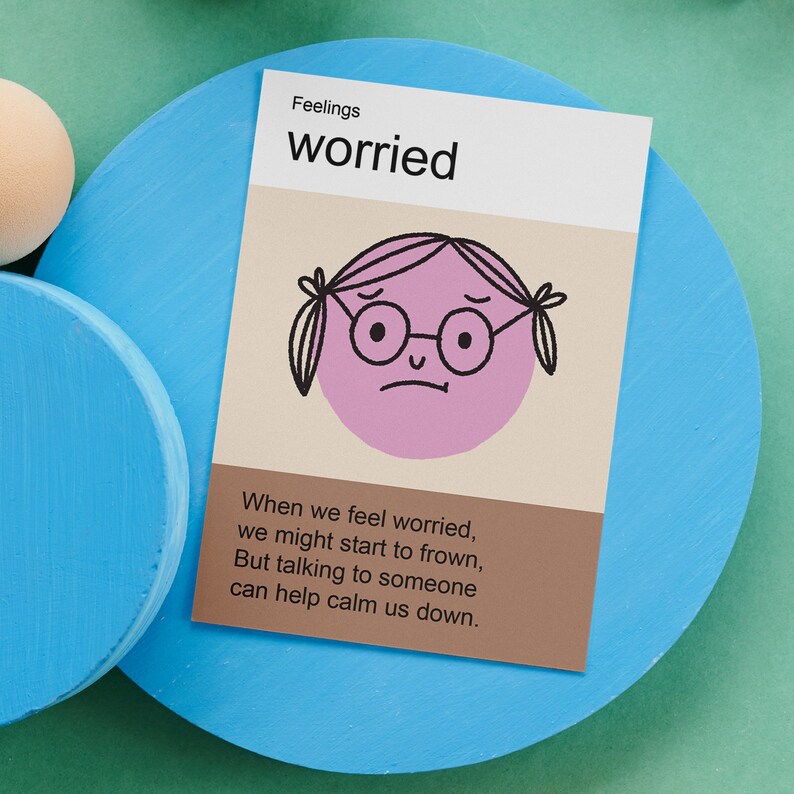 12 Emotion Flashcards for Kids, Montessori Toddler Printables ...