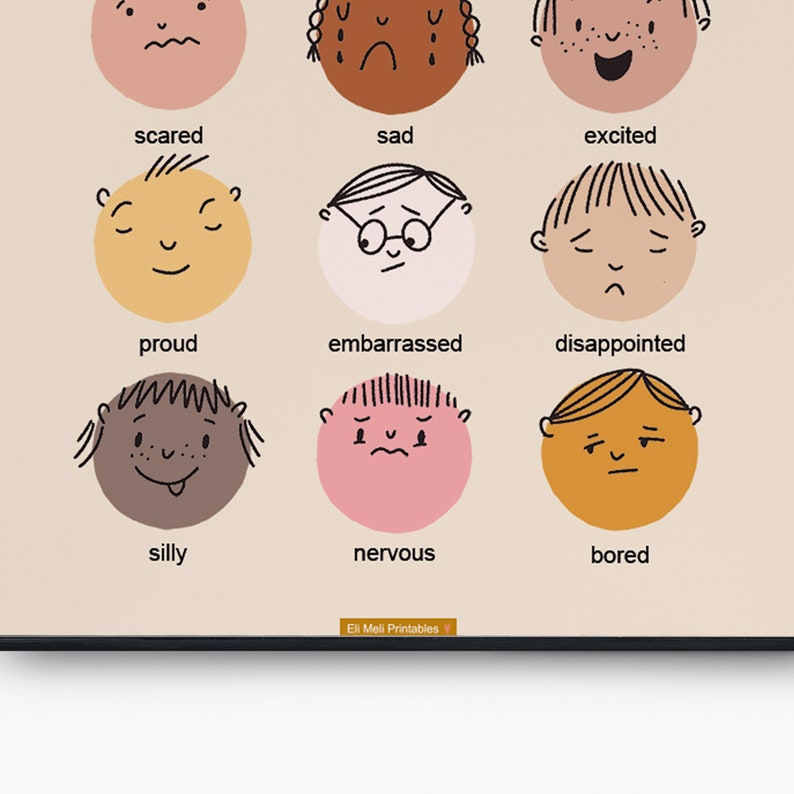 Children Emotion Poster, Printable Wall Decor for Classroom ...