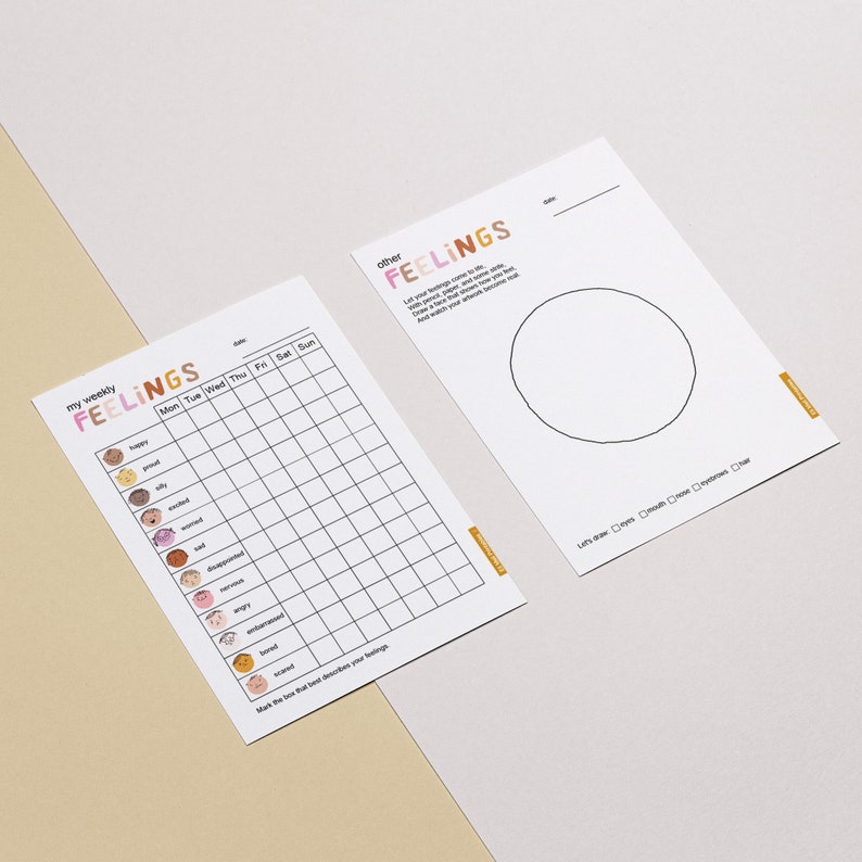 Feelings Chart, Toddler Emotion, Mood Tracker Digital Download ...