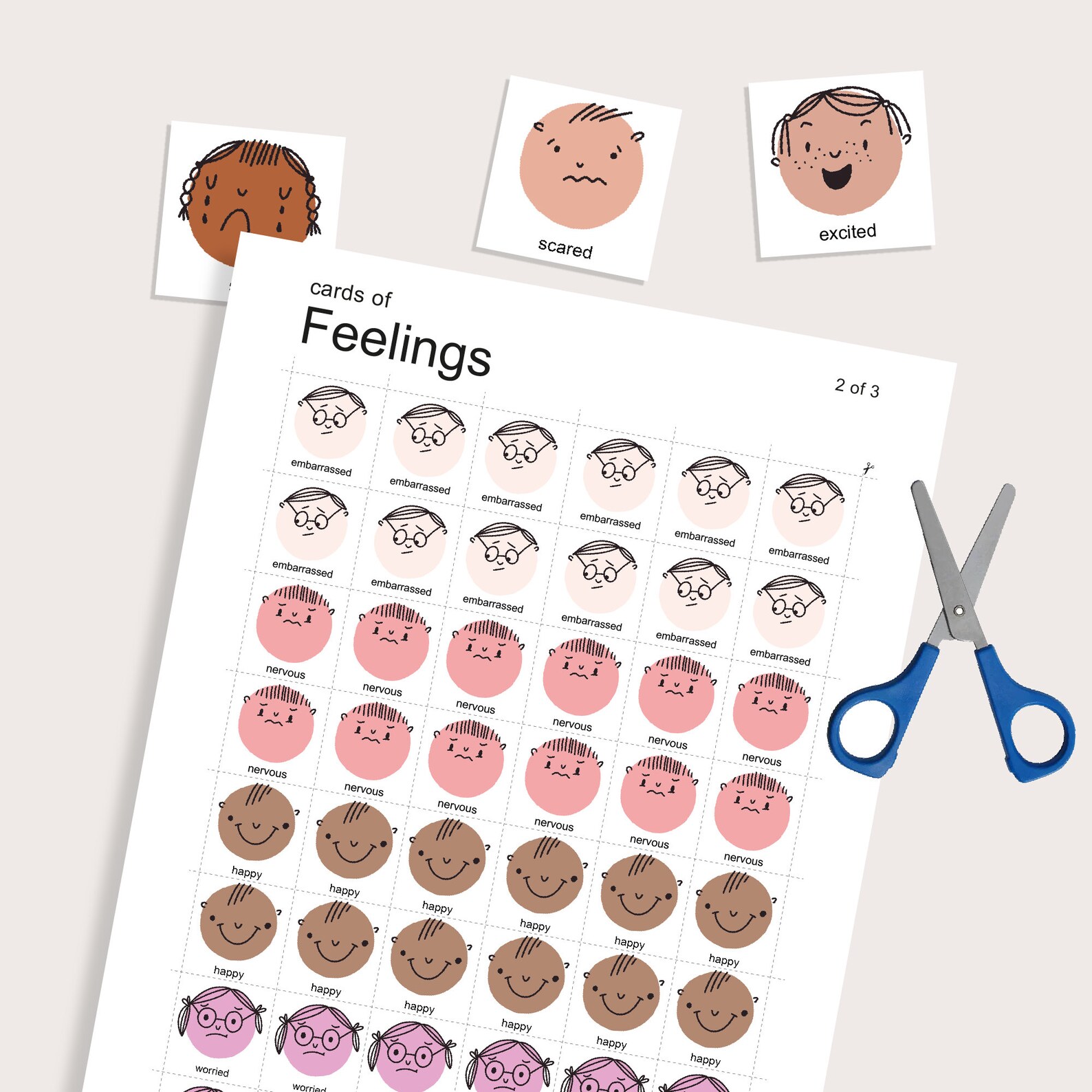 Kids Mood Tracker Printable, Emotion Chart for Children, Mood Chart ...