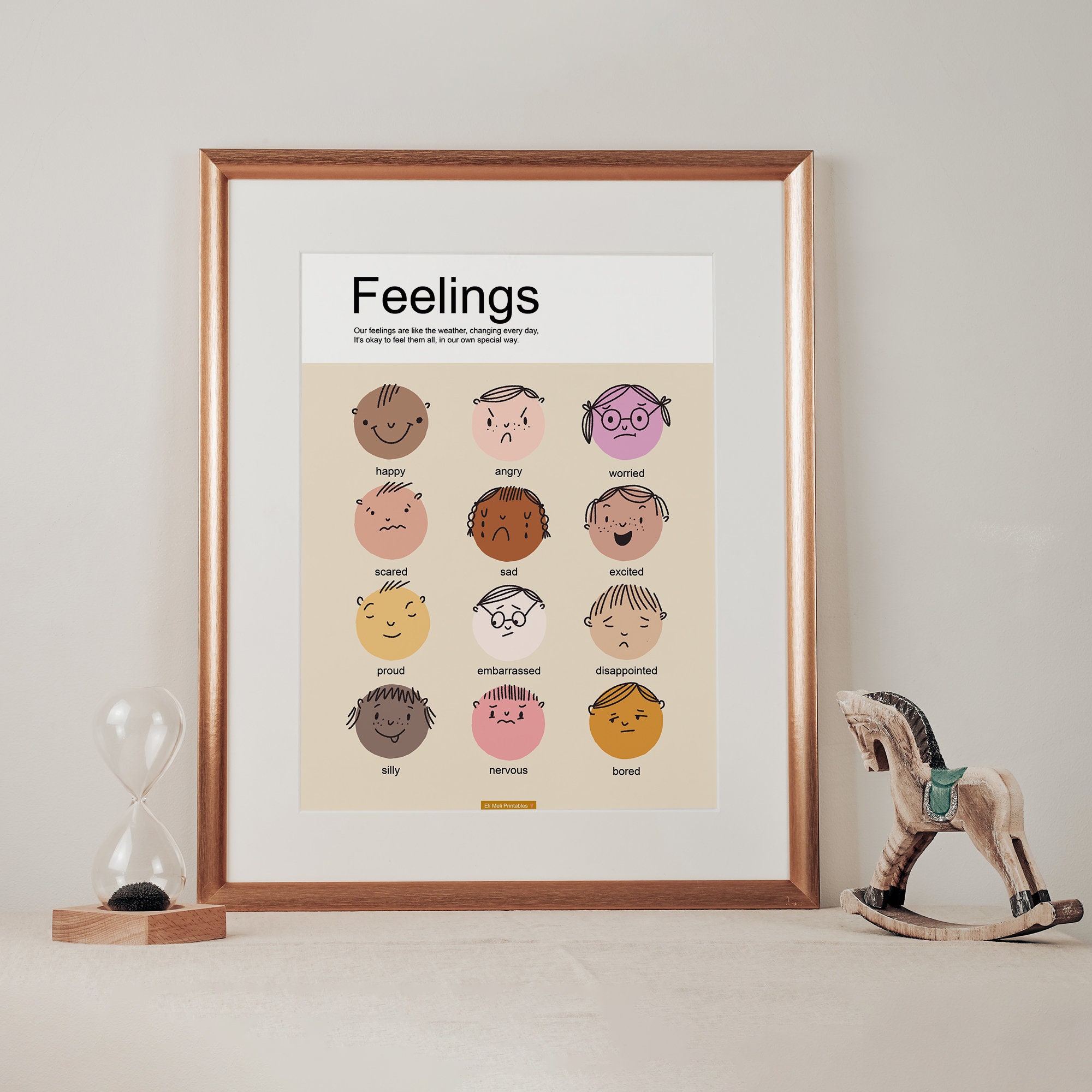 Printable Feelings Poster for Kids Emotional Intelligence and Social ...