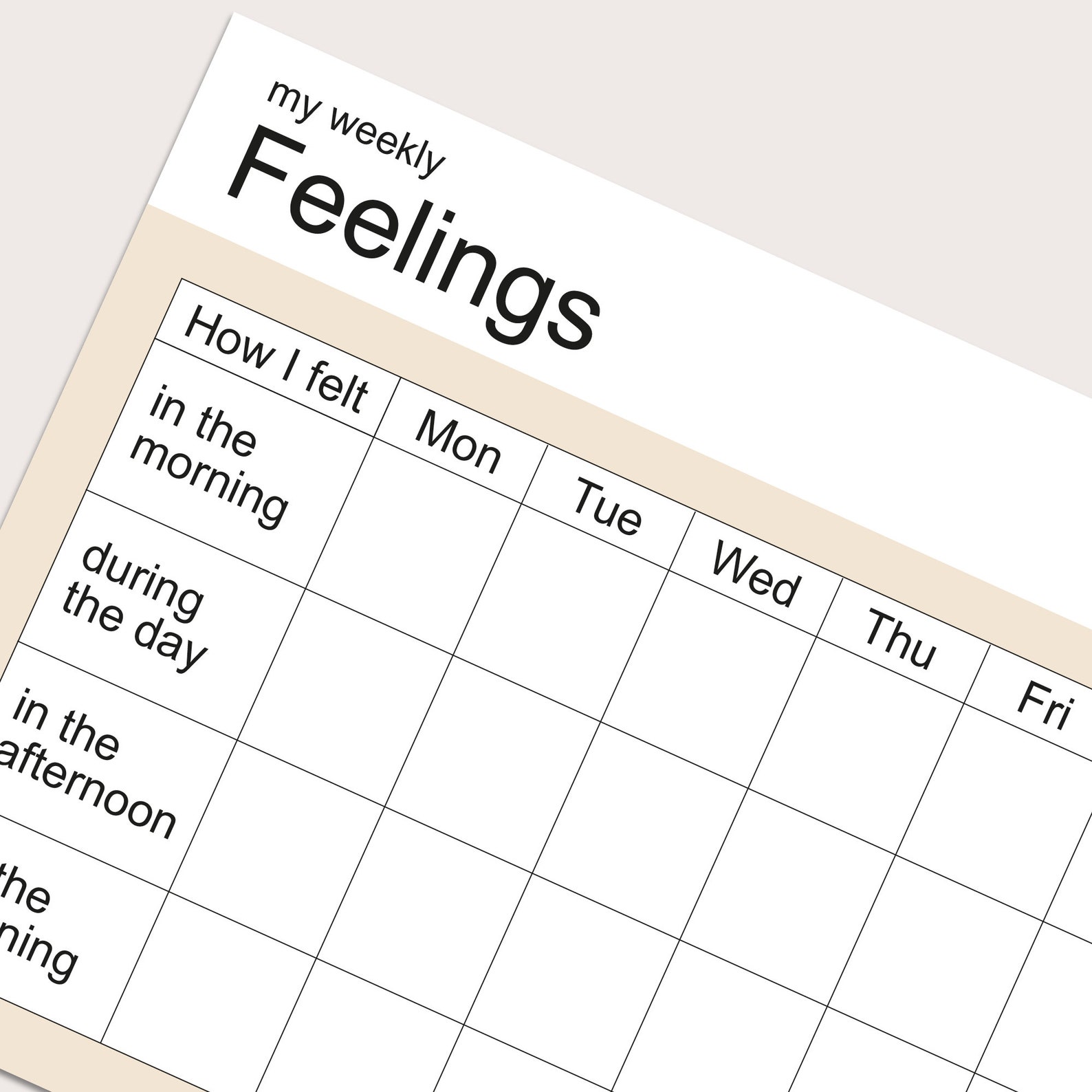 Kids Mood Tracker Printable, Emotion Chart for Children, Mood Chart ...