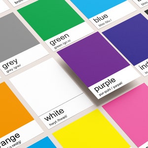 Learn Colors, 12 Flashcards for Toddler, Preschool Learning, Montessori ...