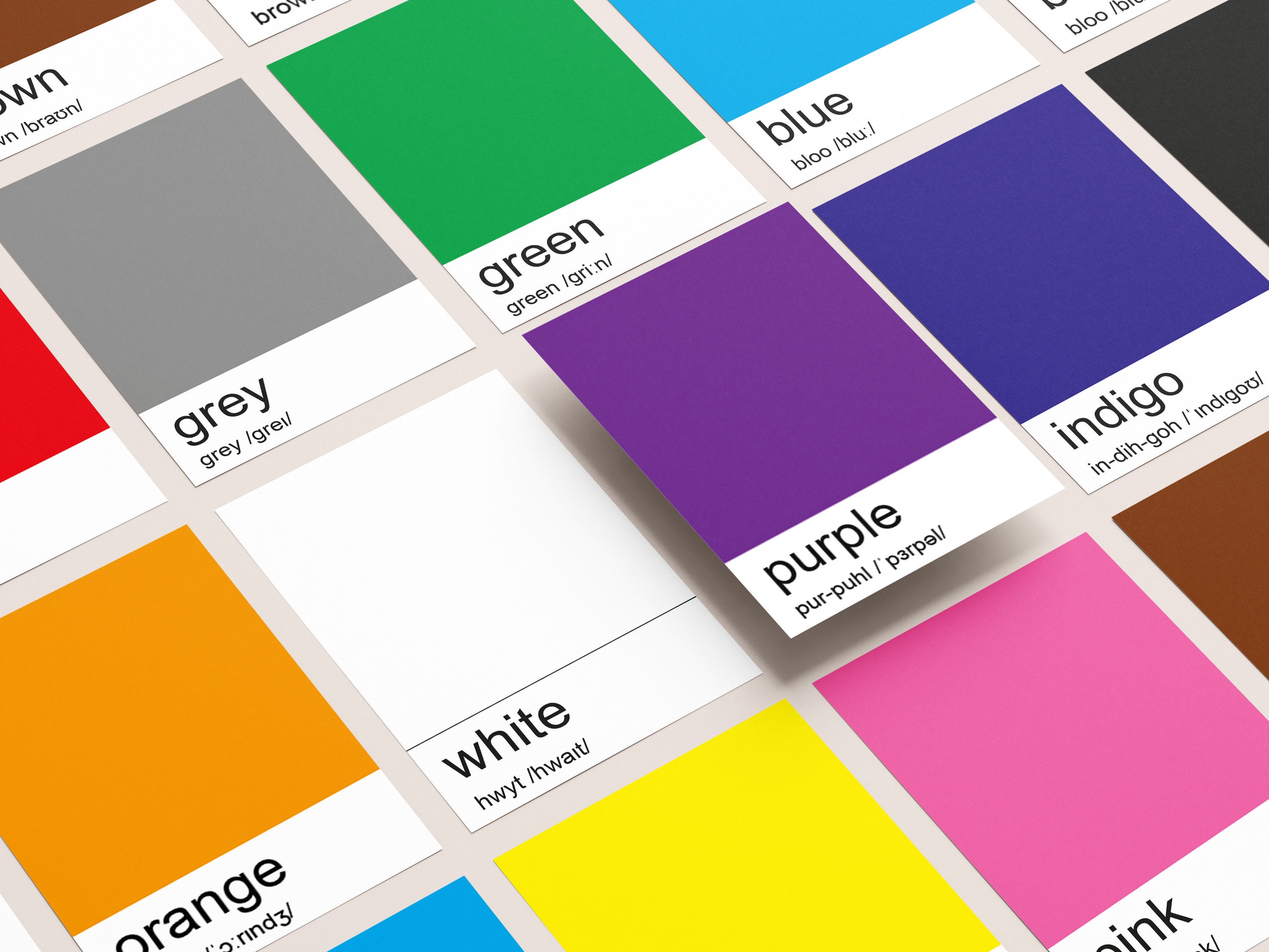 Learn Colors, 12 Flashcards for Toddler, Preschool Learning, Montessori ...