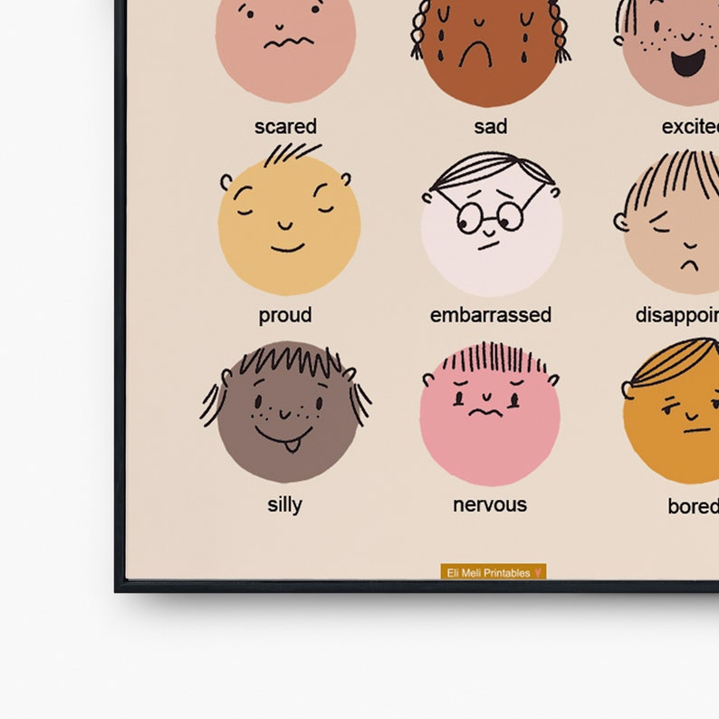 Children Emotion Poster Printable Wall Decor for Classroom - Etsy