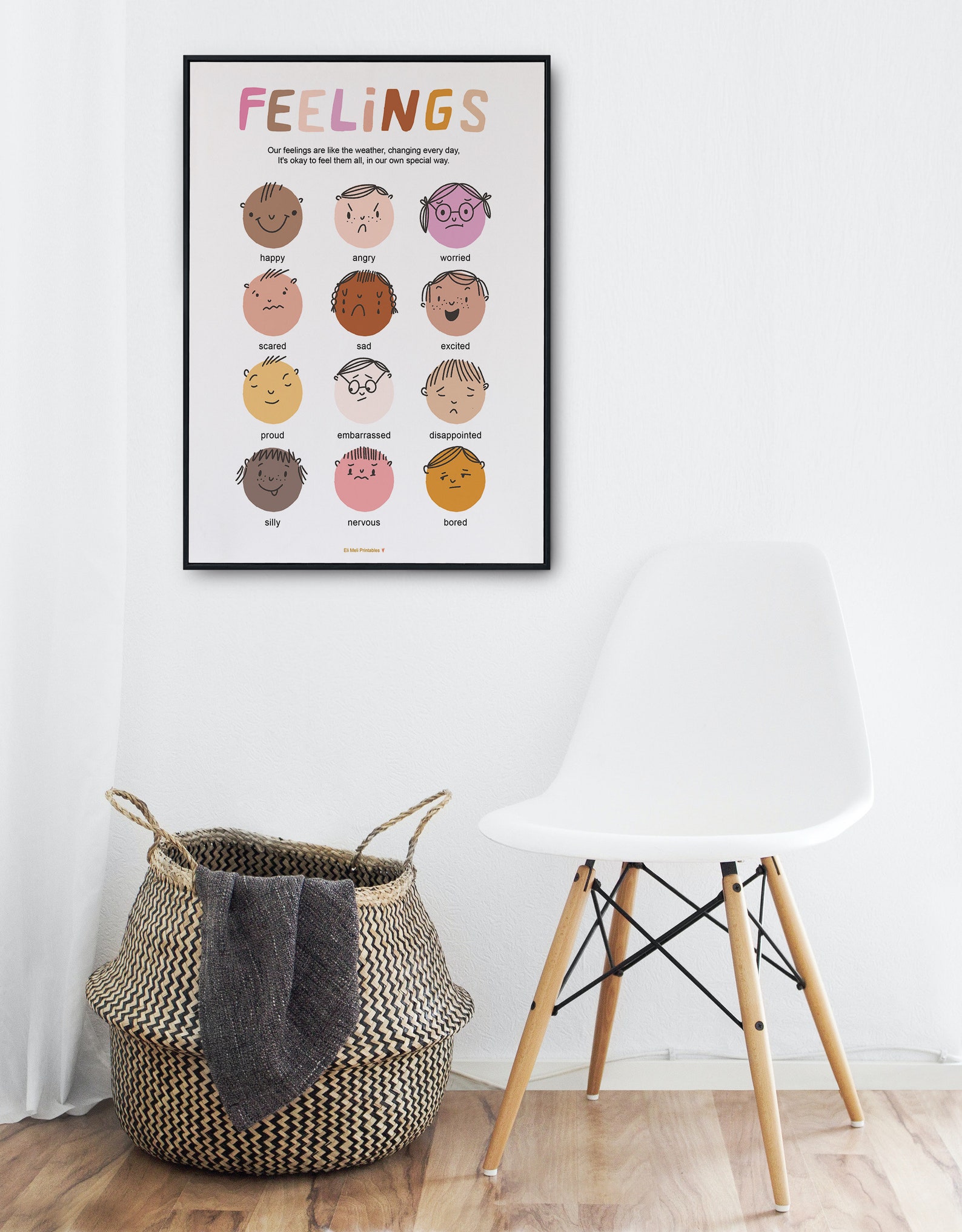 Kids Emotions, Montessori Poster, Emotions Wheel, Printable Feelings ...