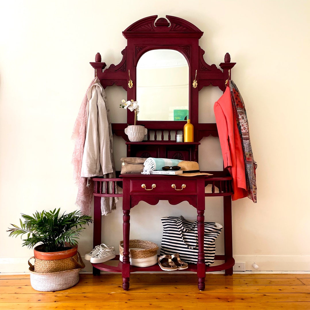 SOLD OUT - Upcycled Antique Solid Wood Hall Stand - Height 230cm ...