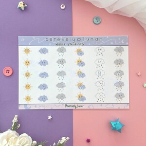 Weather Stickers FULL Planner Stickers Weather Tracker - Etsy