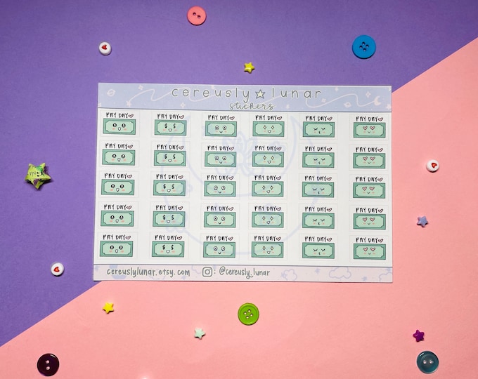 Pay Day Stickers 30 Stickers Money Stickers Planner Stickers Budget ...