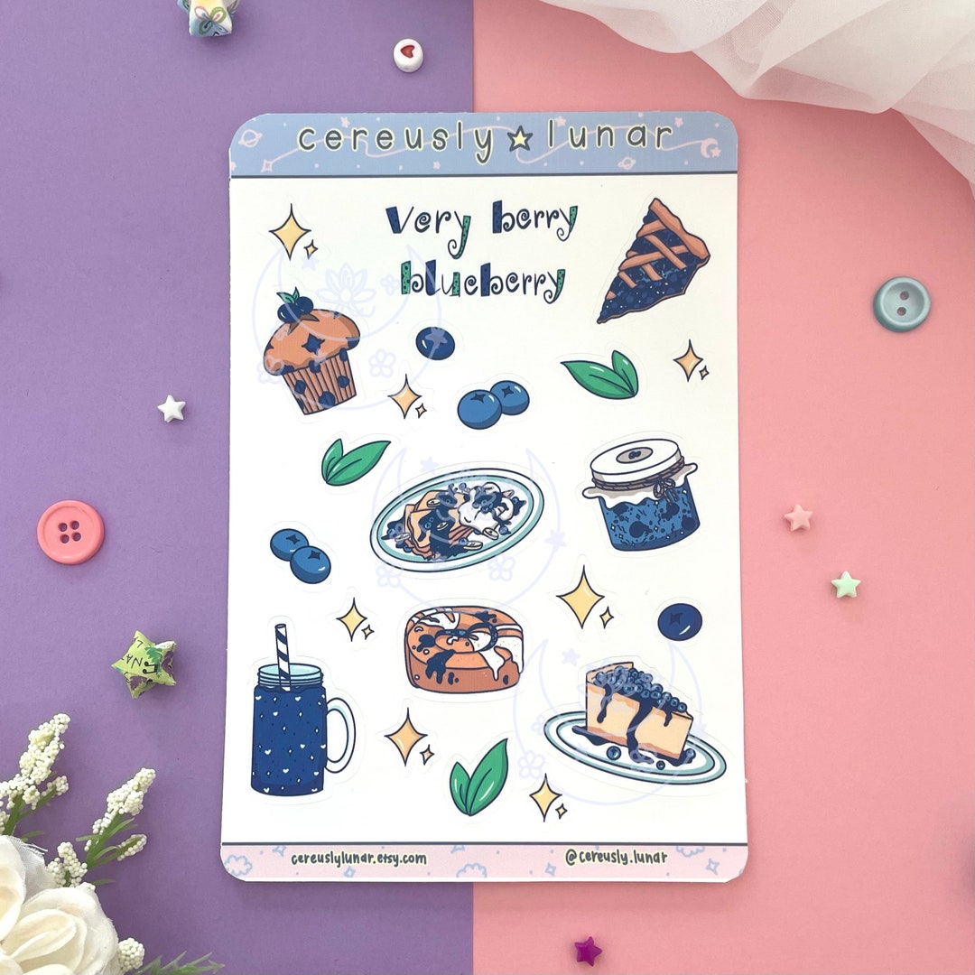 Very Berry Blueberry Stickers Planner Stickers Berry - Etsy