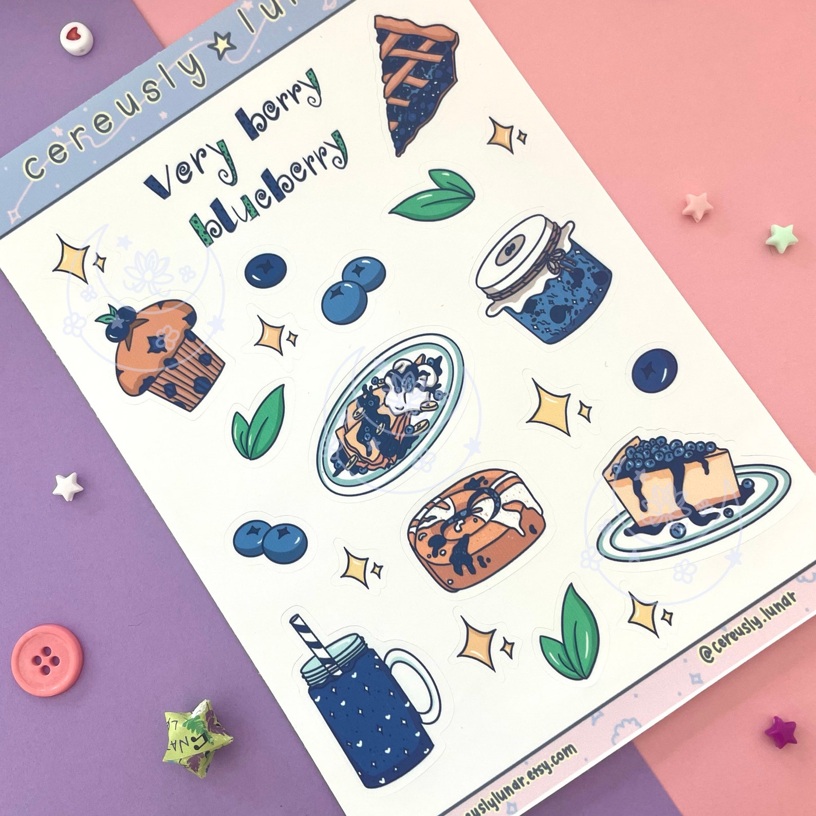 Very Berry Blueberry Stickers Planner Stickers Berry - Etsy