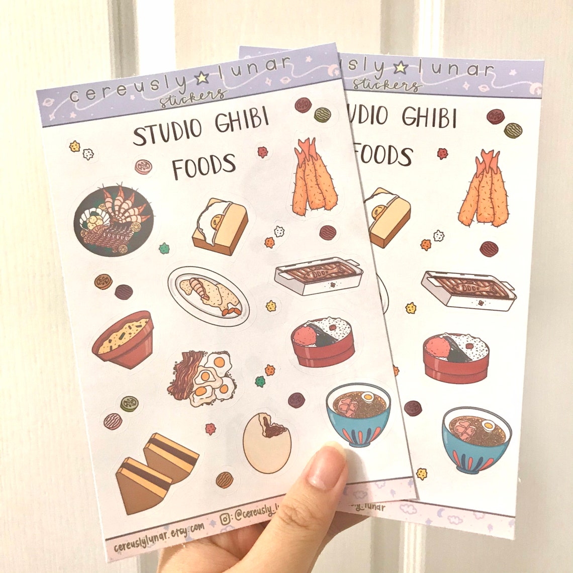 Anime Foods Sticker Sheet Japanese Food Stickers Kawaii | Etsy