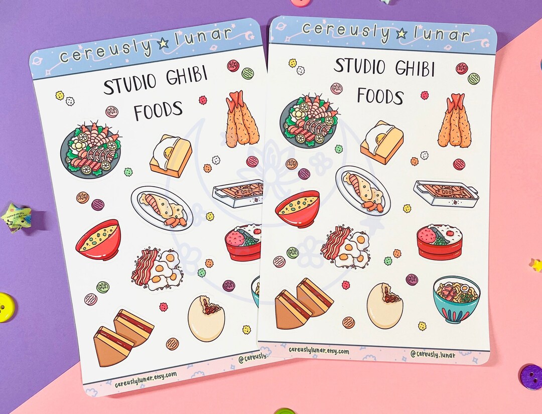 Anime Foods Sticker Sheet Japanese Food Stickers Kawaii Stationery ...