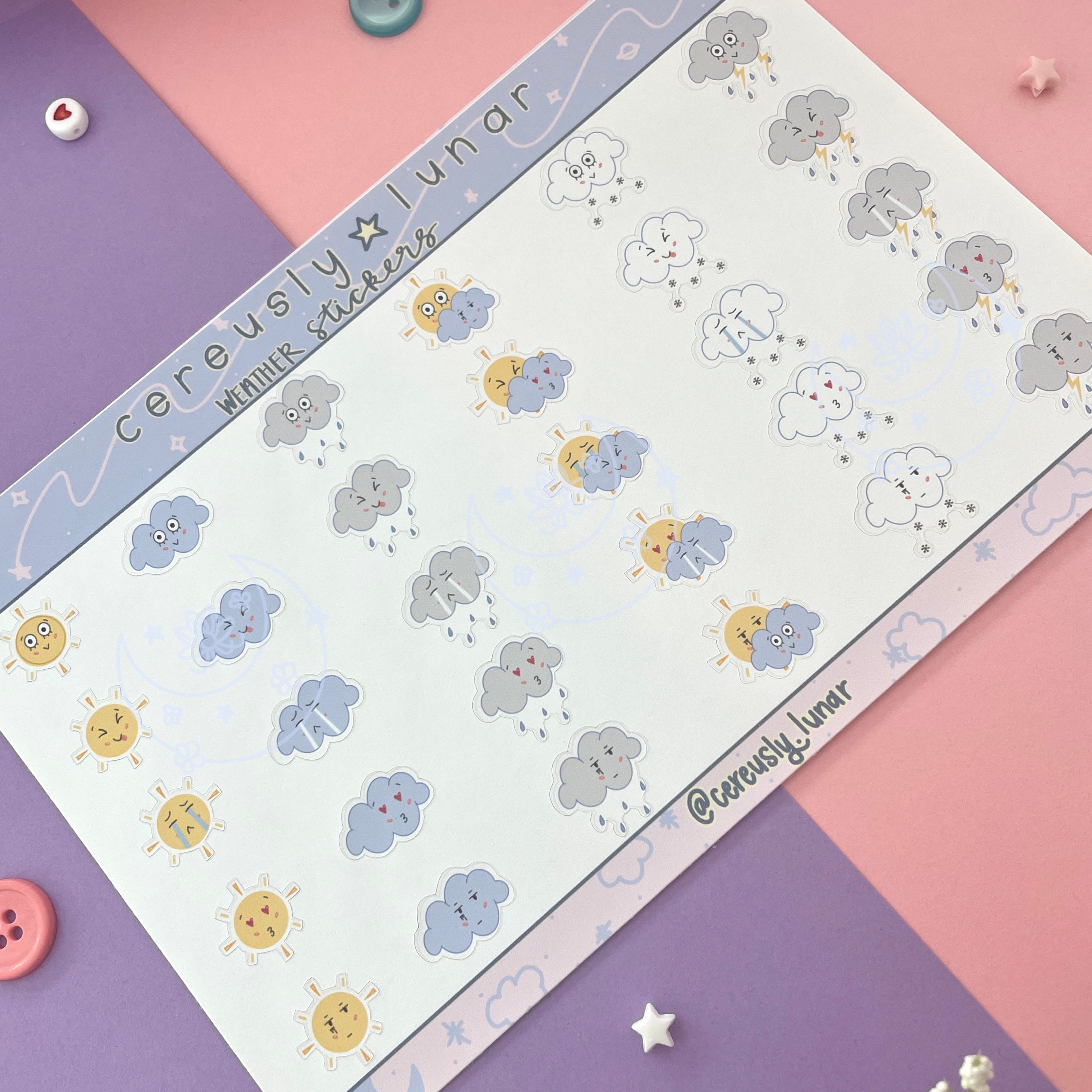 Weather Stickers FULL Planner Stickers Weather Tracker - Etsy