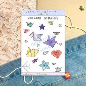 Origami Stickers Paper Stickers Japanese Stickers - Etsy