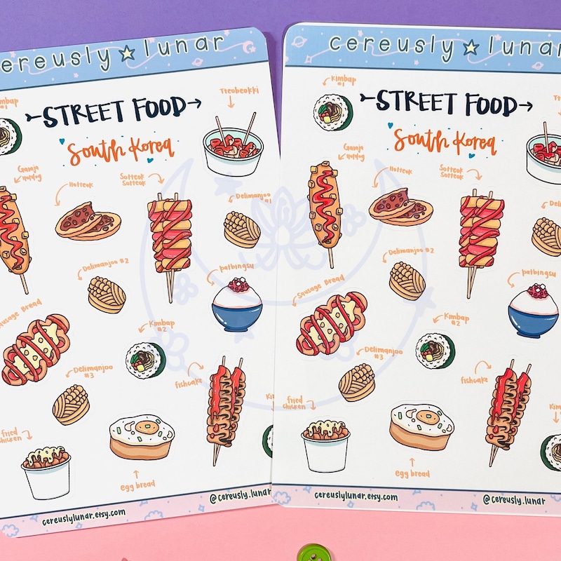 Cute Korean Food Stickers - Etsy