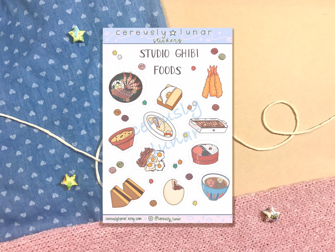 Anime Foods Sticker Sheet Japanese Food Stickers Kawaii | Etsy