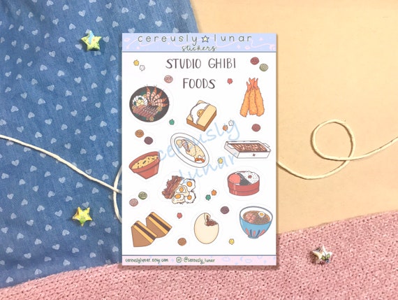Anime Foods Sticker Sheet Japanese Food Stickers Kawaii | Etsy