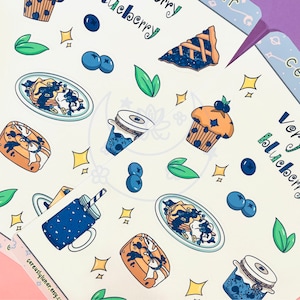 Very Berry Blueberry Stickers Planner Stickers Berry Stickers Cute ...