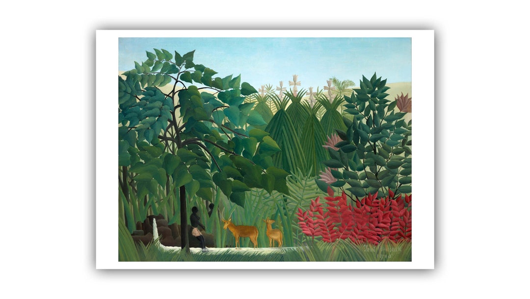 Henri Rousseau: the Waterfall, 1910 Museum Quality Giclee Print/canvas ...