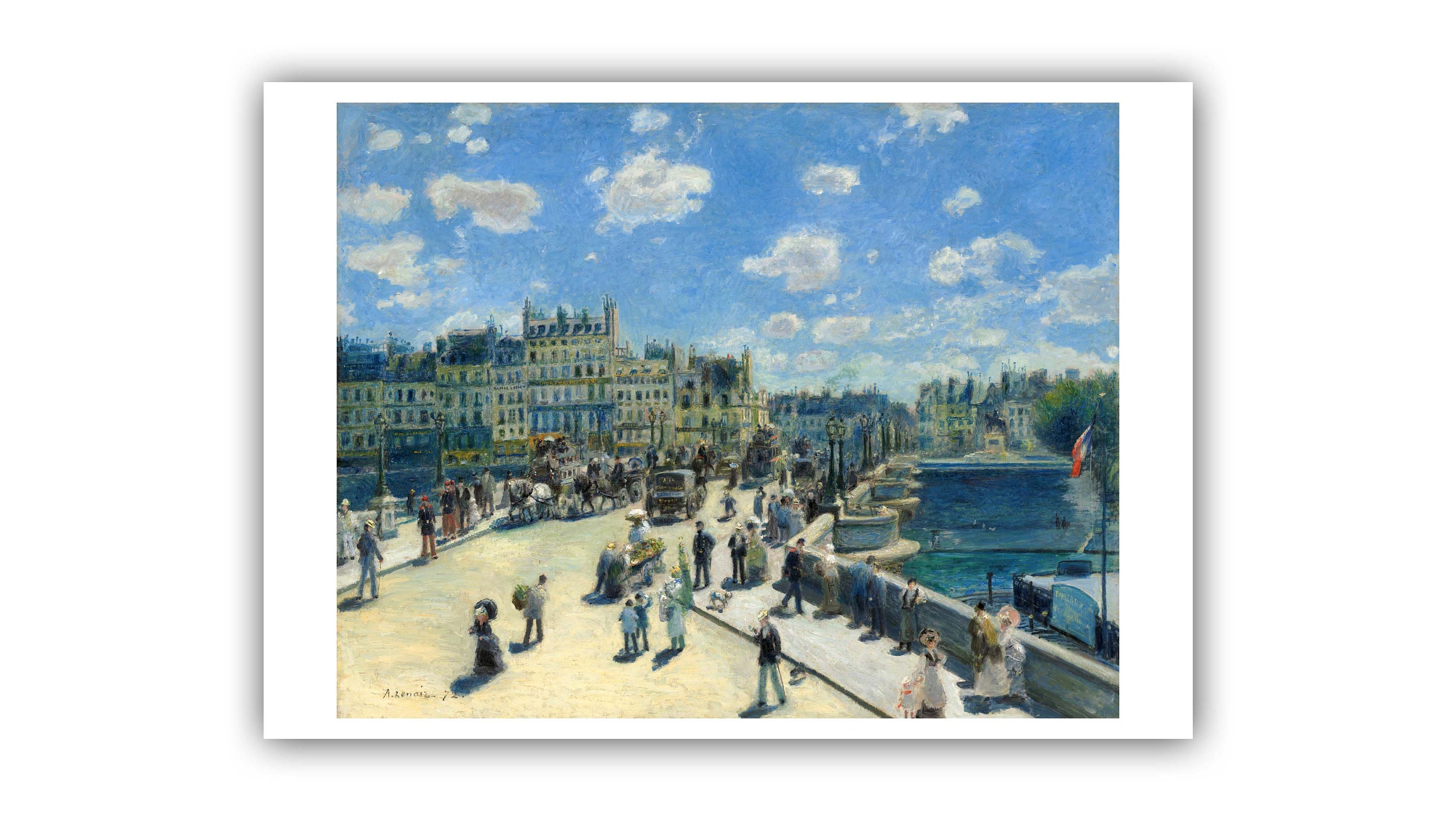 Pierre-Auguste Renoir : "Pont Neuf, Paris", 1872 - Museum Qualität ...