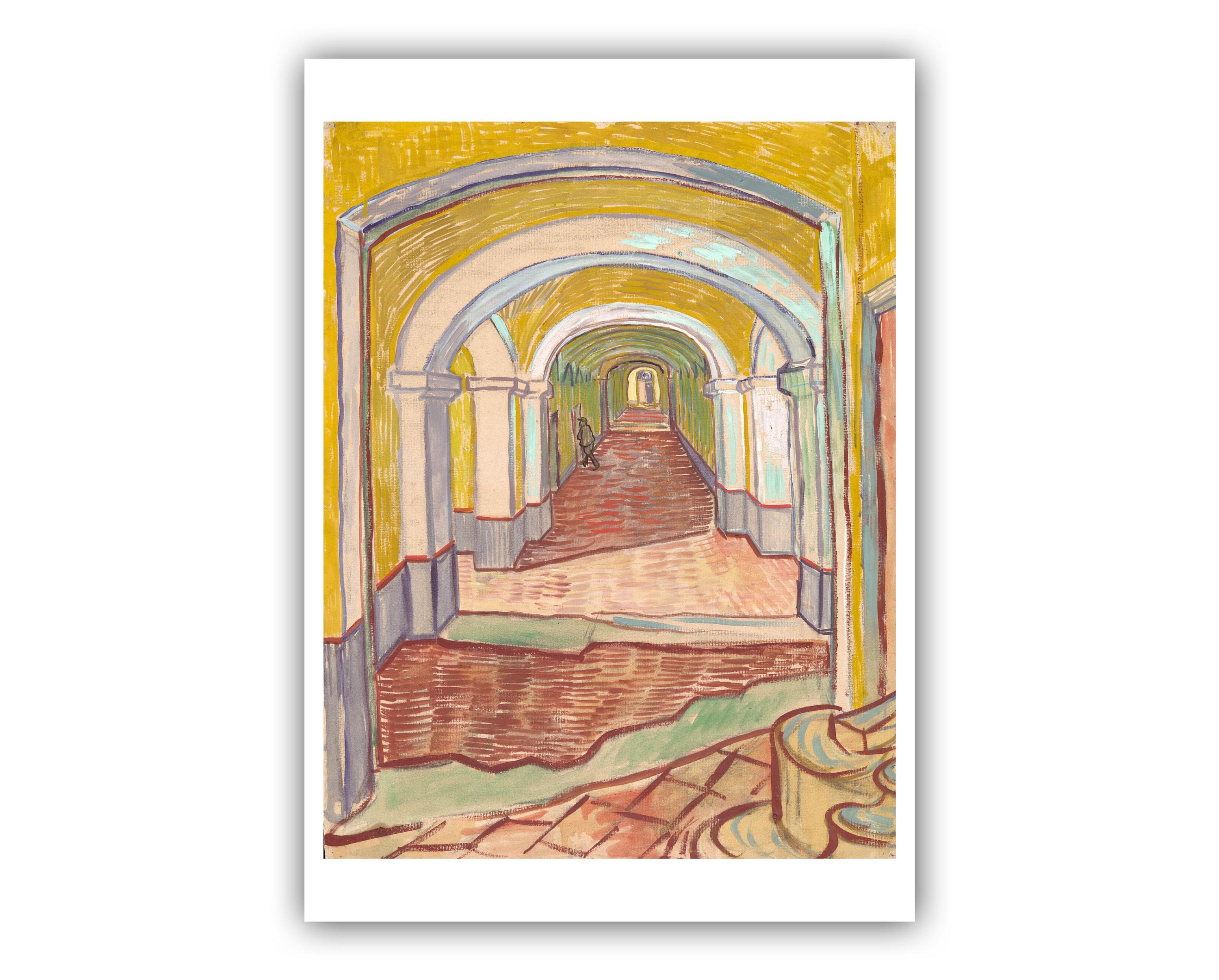 Vincent Van Gogh : "corridor in the Asylum", 1890 - Museum Quality ...