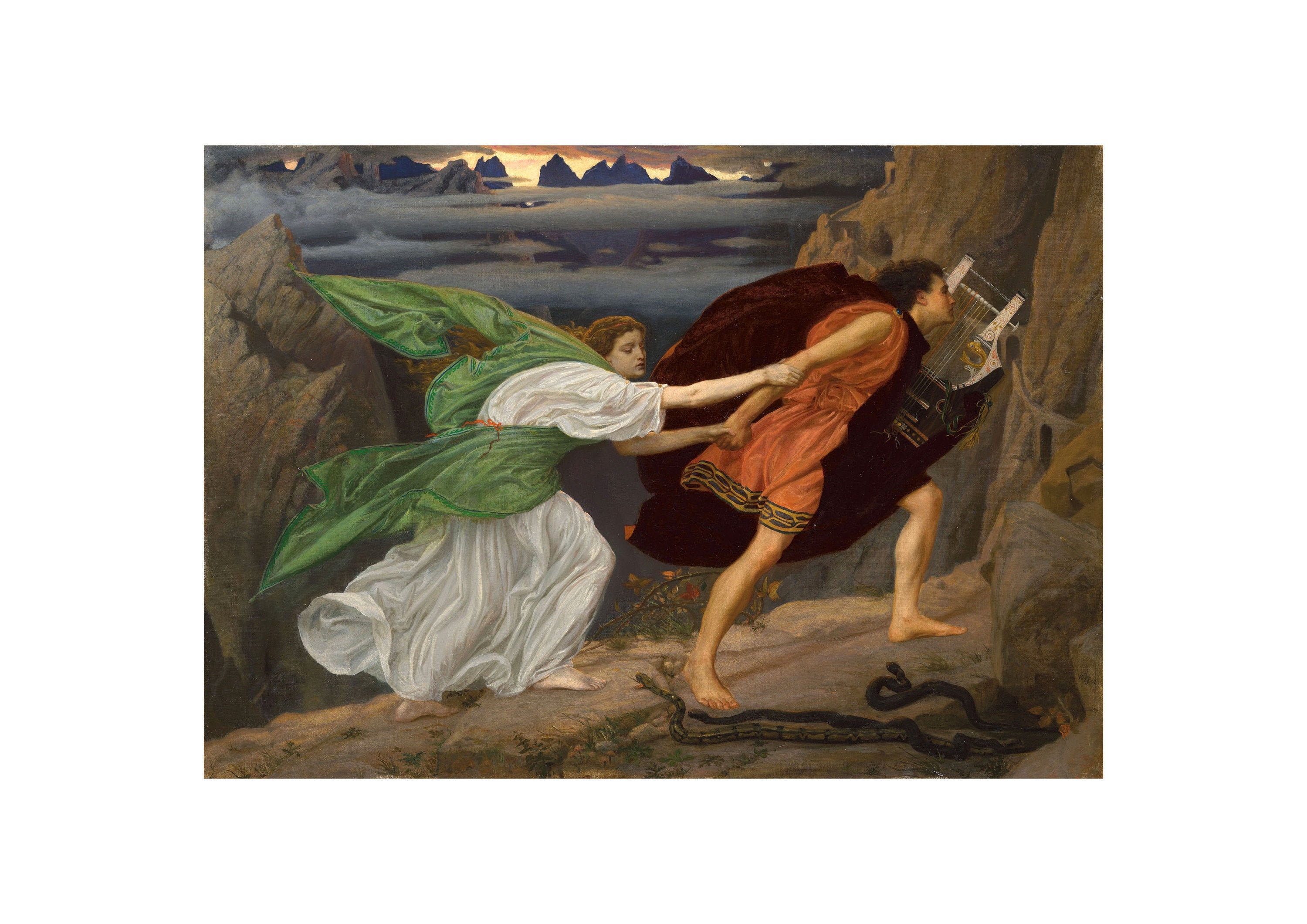 Edward Poynter : orpheus and Eurydice 1862 Museum Quality Giclee Print/canvas A4/A3/A2 - Etsy