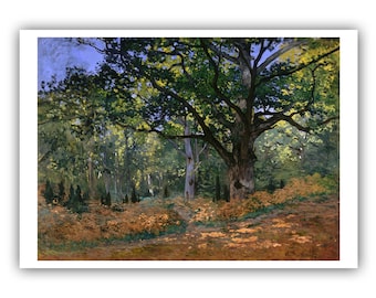 Claude Monet : the Bodmer Oak Fontainebleau Forest (1865) Canvas ...