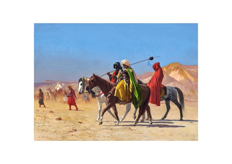Jean-leon Gerome : Arabs Crossing the Desert 1870 Museum Quality Giclee ...