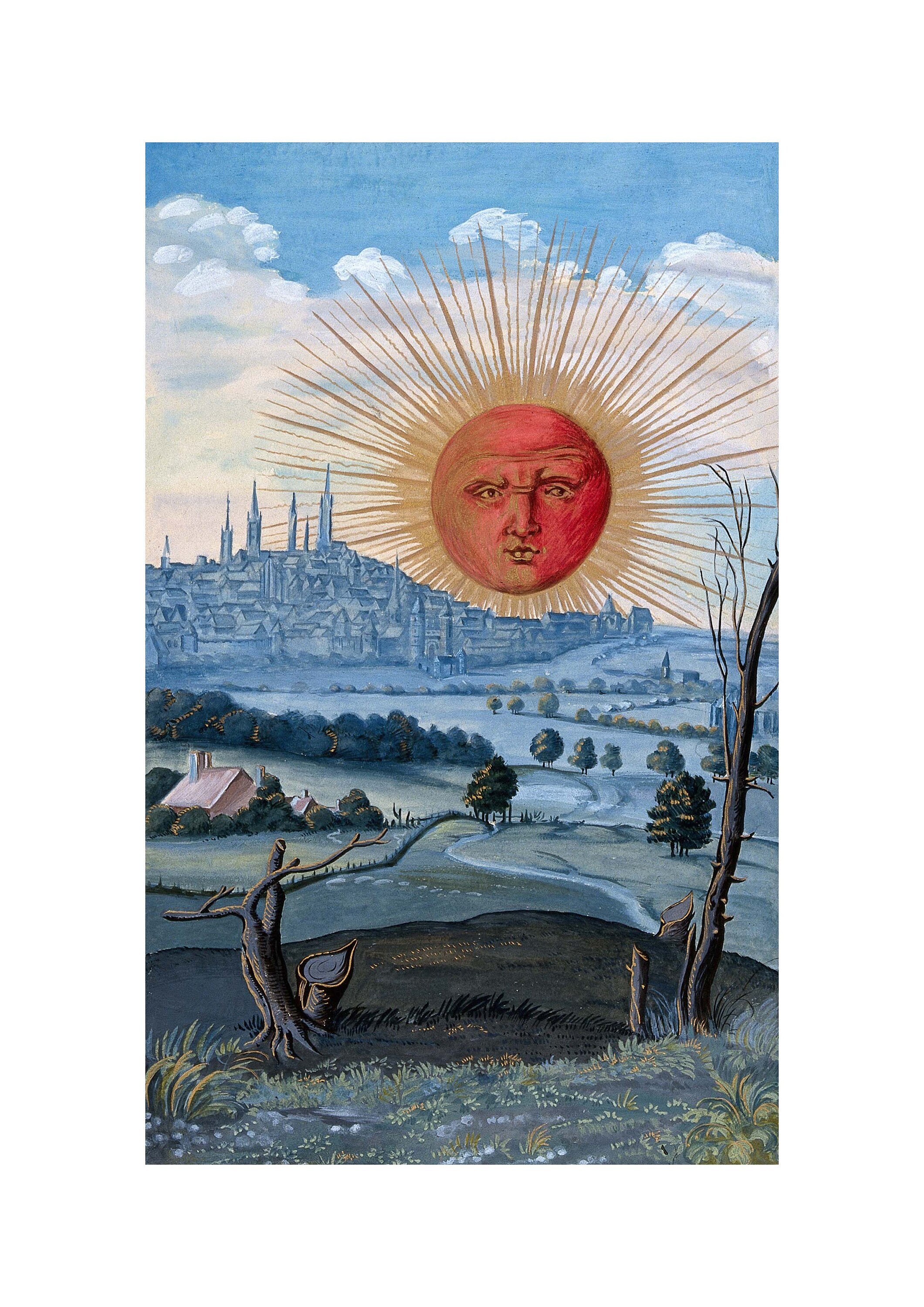 Anonym : Sun Rising over the City, from Splendor Solis, c. 16th Century ...