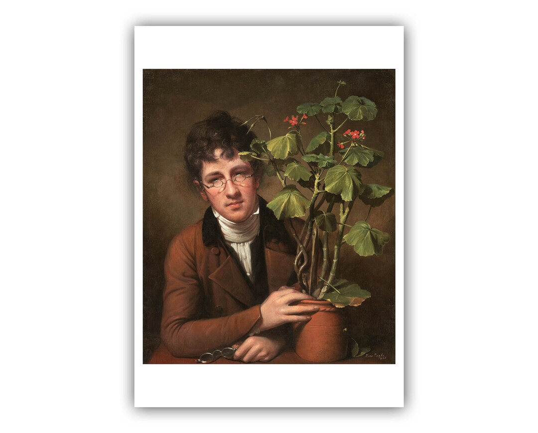 Rembrandt Peale : "rubens Peale With a Geranium", 1801 - Museum Quality ...
