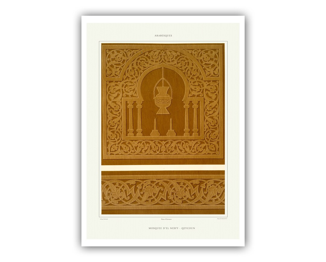 Prisse D'avennes : Mimbar Ornamentation Details, Arabesques 1877 Museum ...