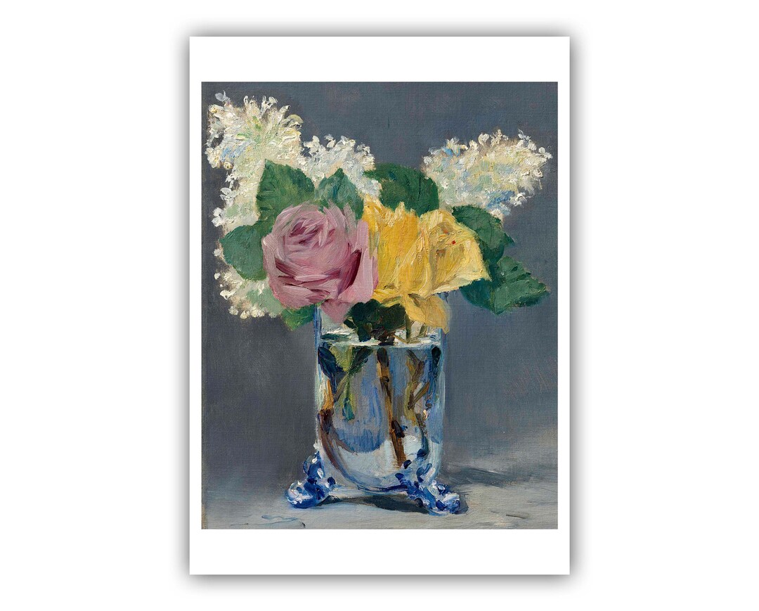 Edouard Manet : "lilacs and Roses", 1880 - Museum Quality Giclee Print ...