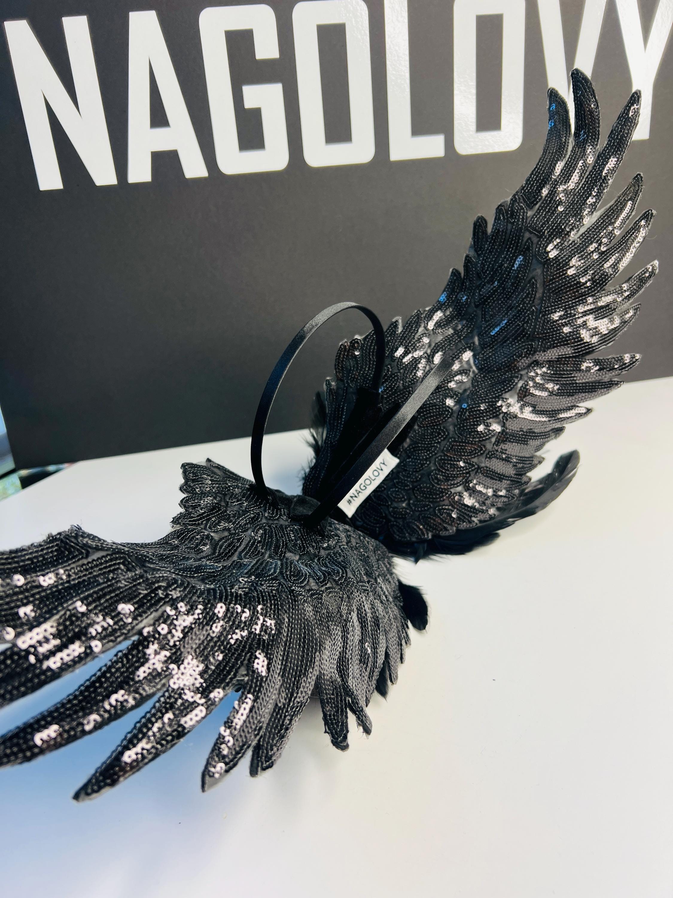 Gothic Silver Wing Headpiece, Dark Angel Feather Tiara - Etsy