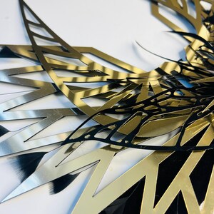 Avant-garde Gold Black Madonna Crown Modern Metallic Sunburst Tiara ...