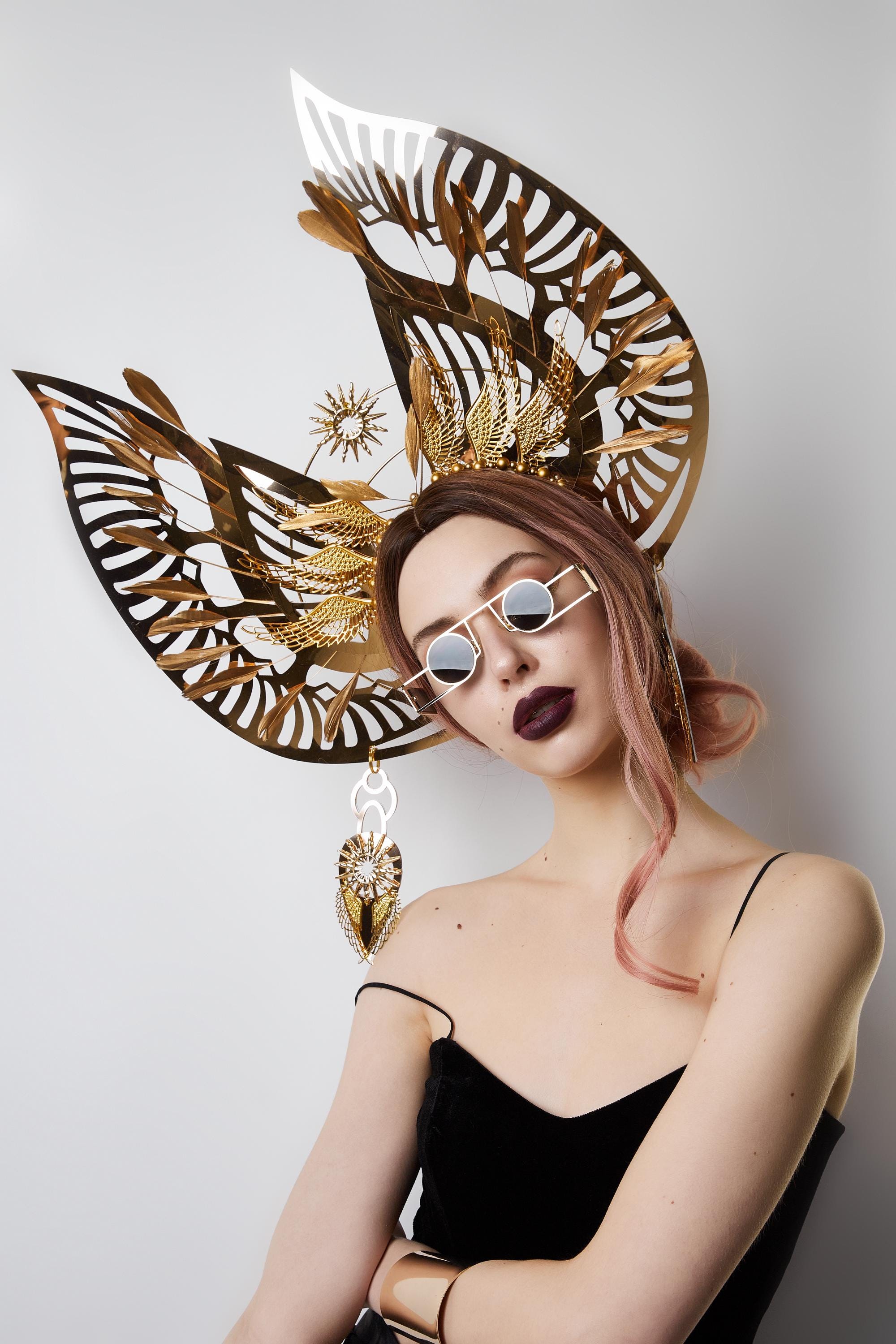 Luxury Gold Headpiece Regal Baroque Tiara for Gala Theatrical Crown ...