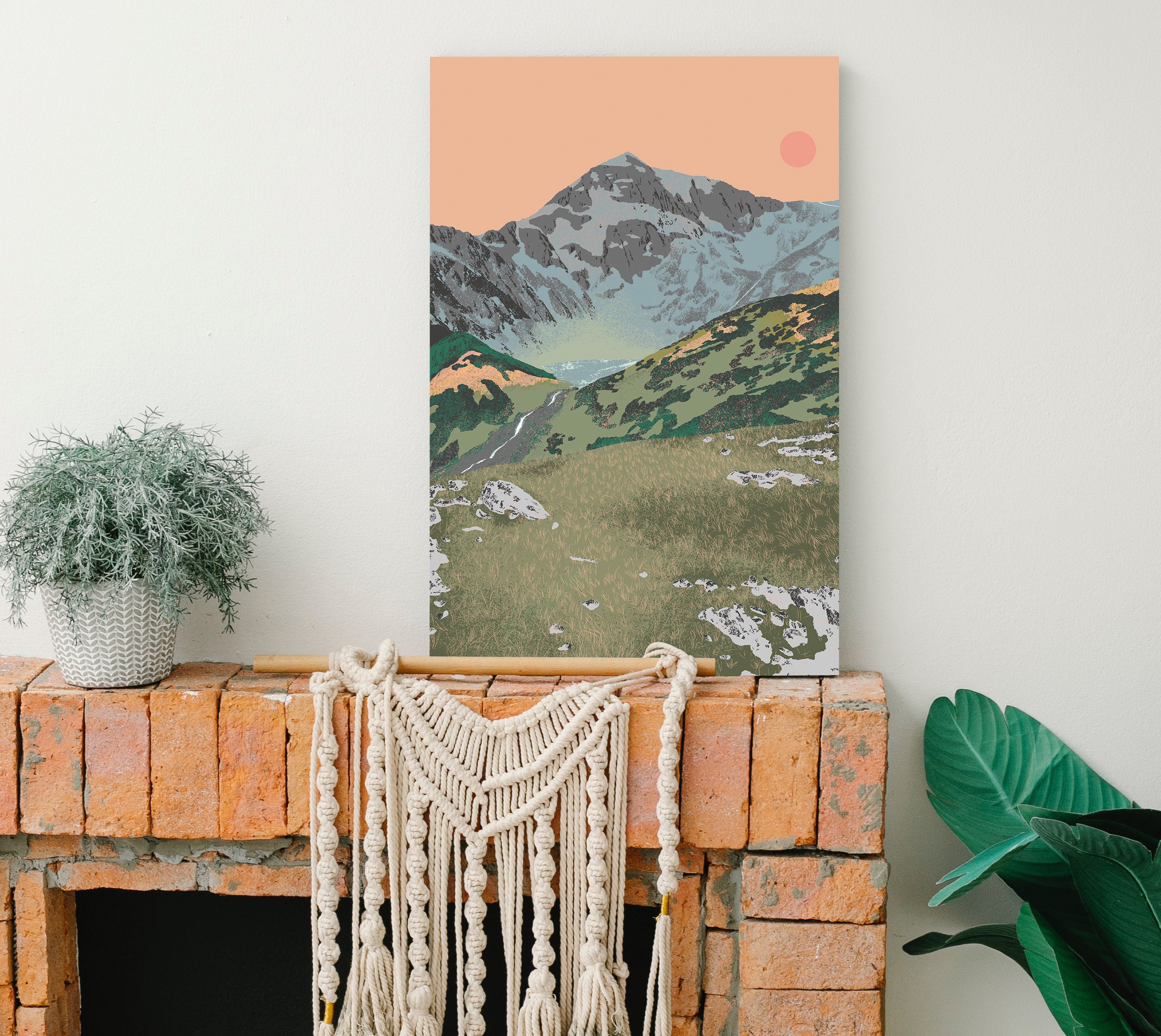 Snowdon Print Travel Poster Snowdonia Mountain Print Wales | Etsy UK