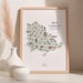 New Forest Map Print, Travel Map, Illustrated National Park Map, New ...