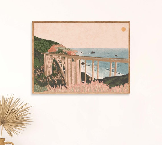 Big Sur California Art Print California Coast Travel Poster | Etsy