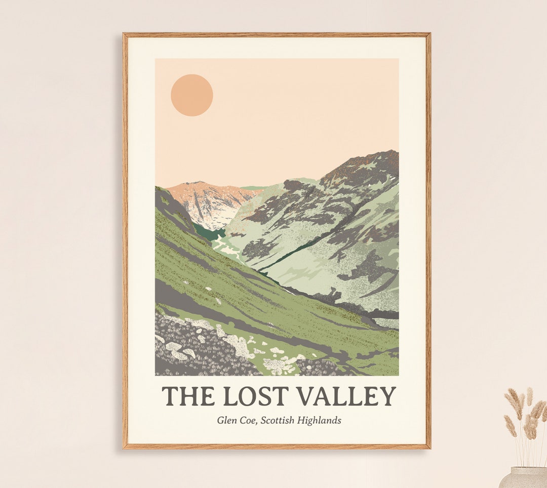 Scotland Poster Scottish Highlands Wall Art Scotland Wall Hanging Glen ...