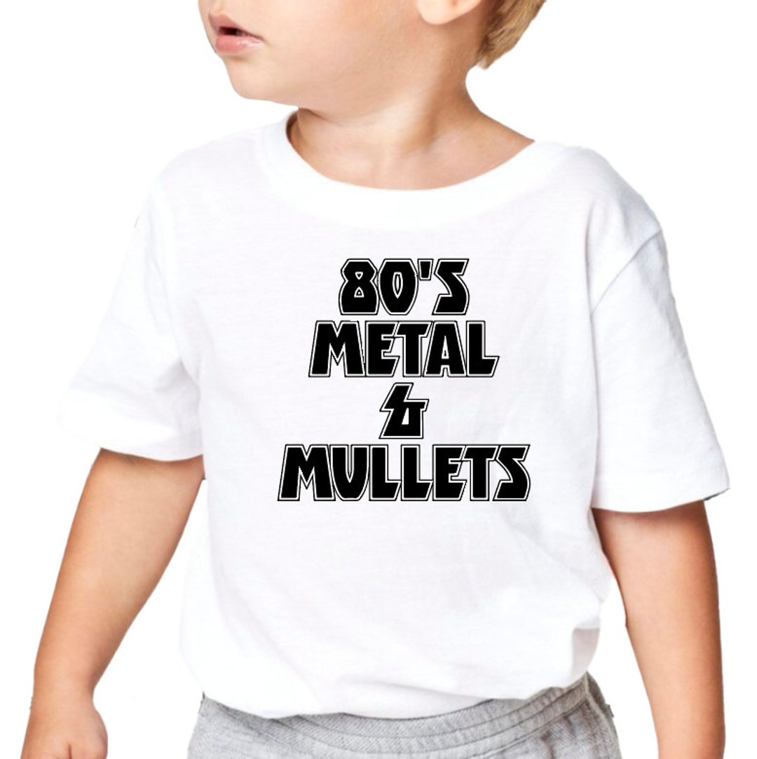 80's Metal & Mullets - Kids Shirts Children T-shirts , Rock N' Roll ...
