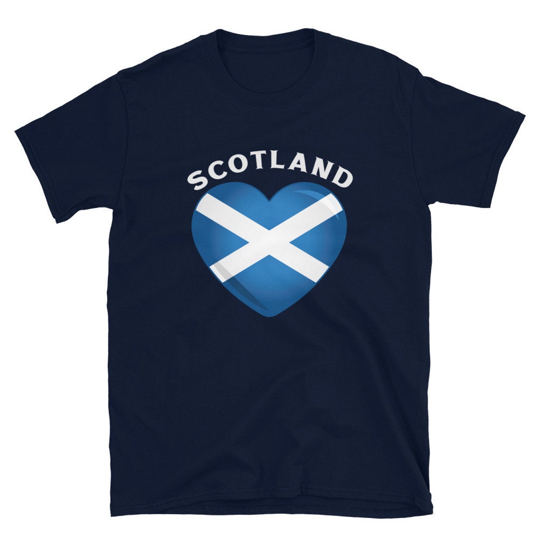 Show Your Scotland Pride Scottish Heart Flag Short-sleeve Unisex T ...