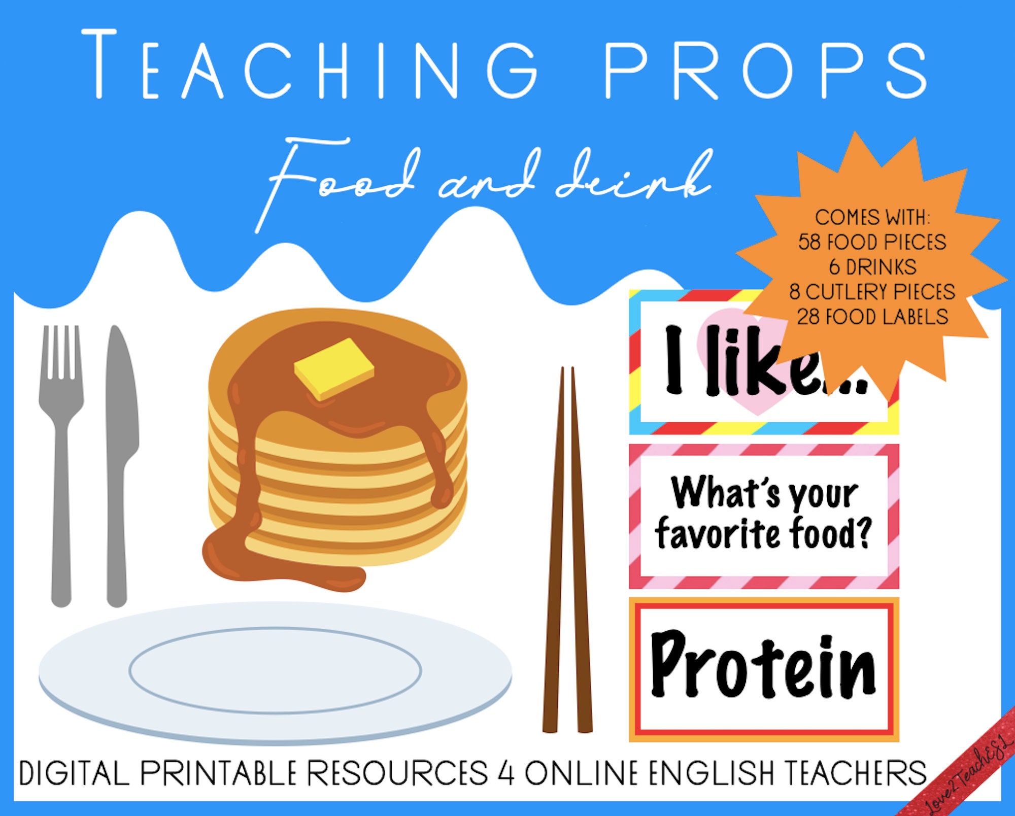 Teaching ESL Food & Drink Props | Printable Resources for Online ...