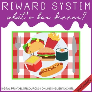 Teaching ESL Reward Systems Bundle 2 | Food Edition | Printable ...