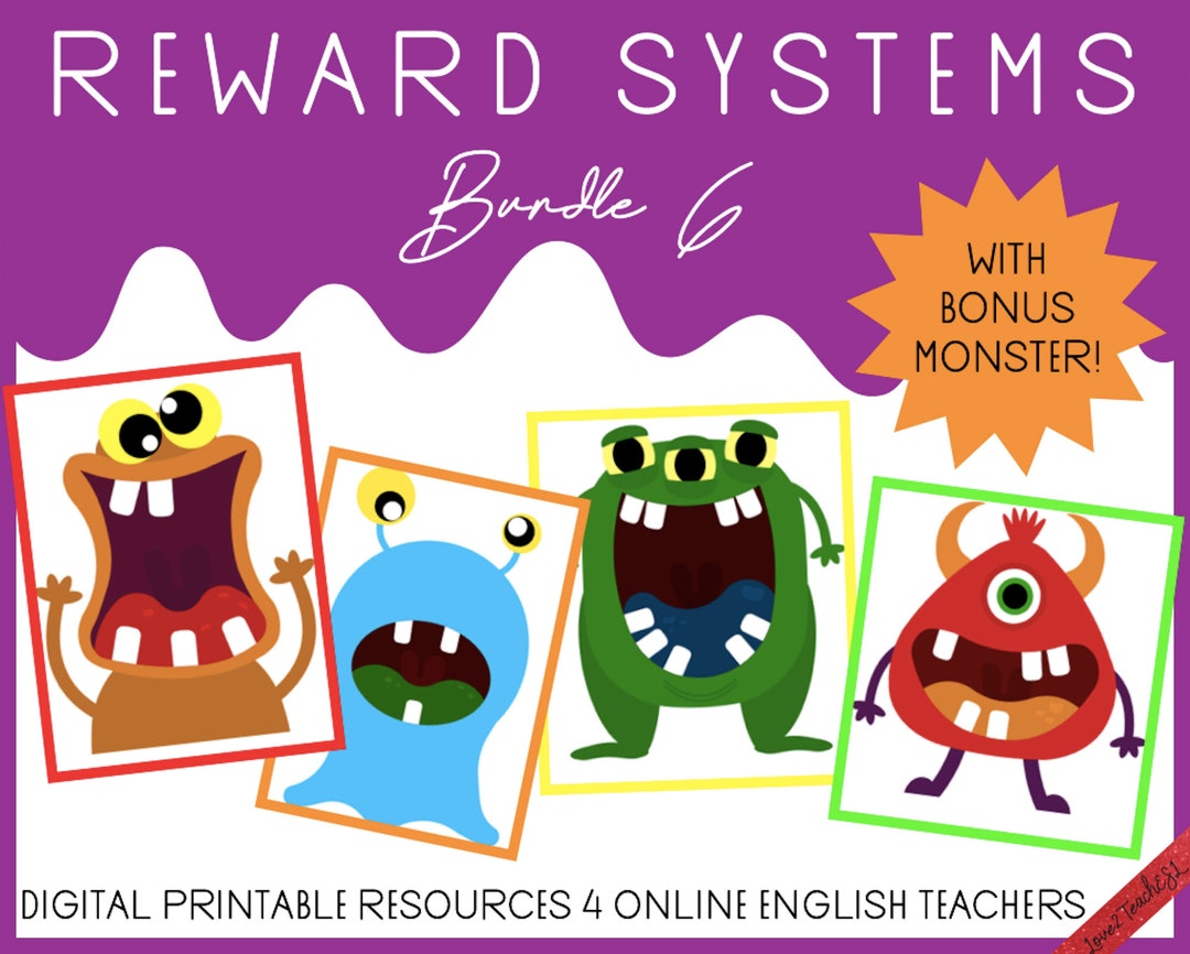 Teaching ESL Reward Systems Bundle 6 | Feed the Monster Edition ...