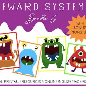Teaching ESL Reward Systems Bundle 6 | Feed the Monster Edition ...