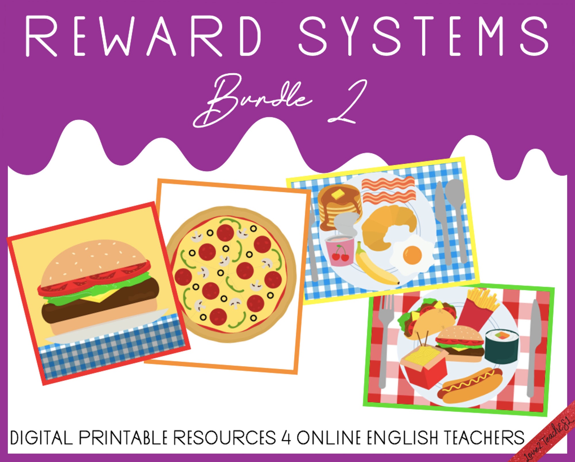 Teaching ESL Reward Systems Bundle 2 | Food Edition | Printable ...