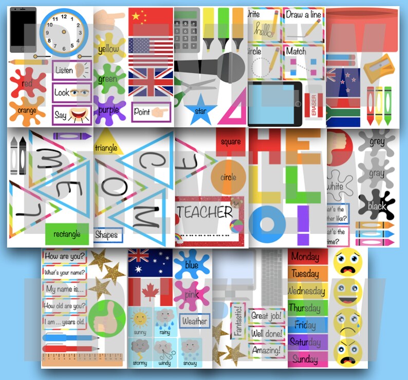 Teaching ESL Classroom Essentials Props | Printable Resources for ...