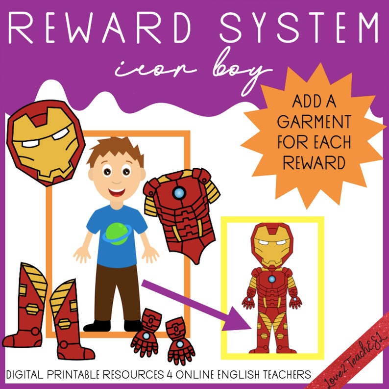 Teaching ESL Reward Systems Bundle 5 Superhero Edition Printable ...