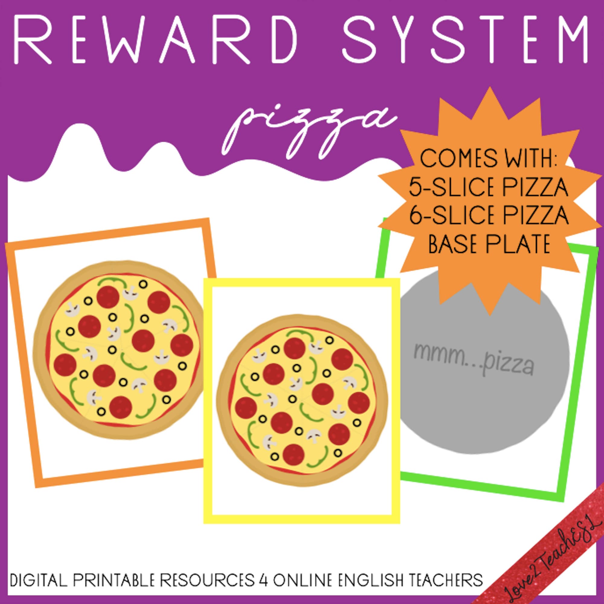 Teaching ESL Reward Systems Bundle 2 | Food Edition | Printable ...